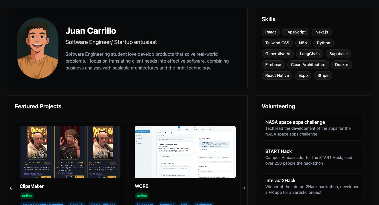 Juan Carrillo Portfolio